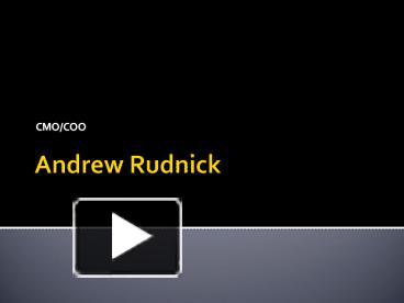 Andrew Rudnick-Expertise in Health & Medical Field presentation | free ...