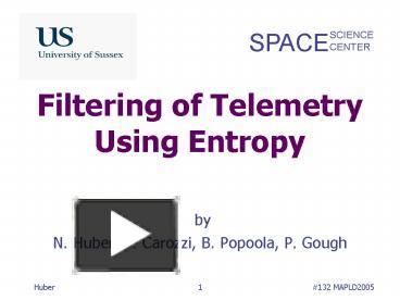 PPT – Filtering of Telemetry Using Entropy PowerPoint presentation ...