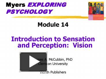 PPT – Myers EXPLORING PSYCHOLOGY PowerPoint presentation | free to ...