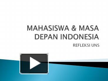 PPT – MAHASISWA PowerPoint presentation | free to download - id: 51dcc4 ...