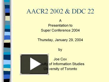 AACR2 2002 presentation | free to download