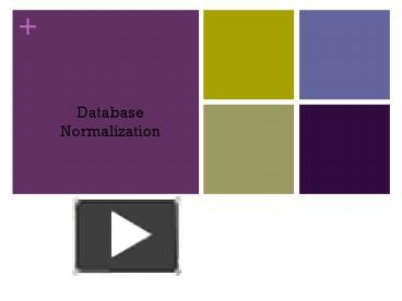PPT – Database Normalization PowerPoint presentation | free to download ...