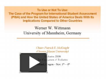 PPT – To Use or Not To Use: The Case of the Program for International ...
