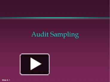 PPT – Audit Sampling PowerPoint presentation | free to download - id ...
