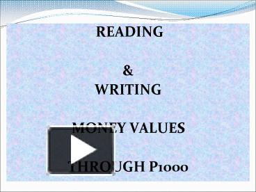 PPT – READING PowerPoint presentation | free to download - id: 52160f-Y2NlZ