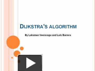 PPT – Dijkstra's algorithm PowerPoint presentation | free to download ...