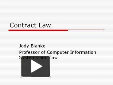 Contract Law presentation | free to download