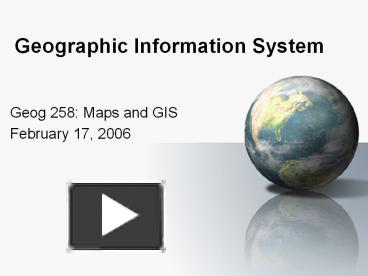 Geographic Information System presentation | free to download