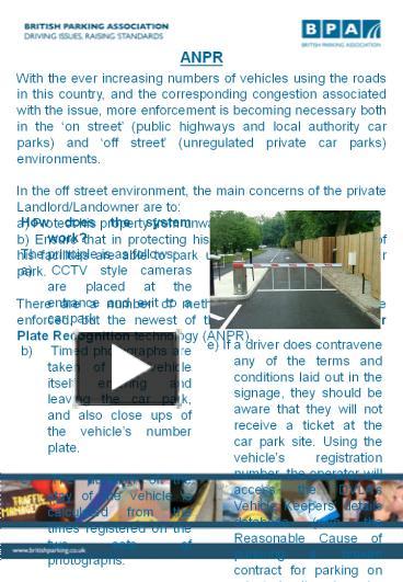 ANPR presentation | free to download