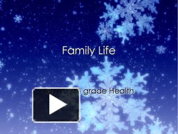 Family Life presentation | free to download