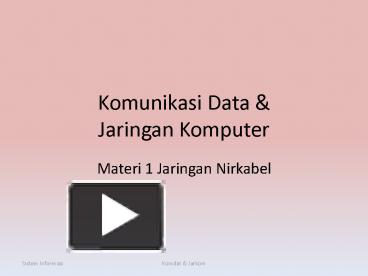 Komunikasi Data presentation | free to download
