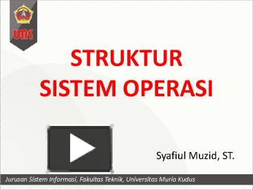 PPT – STRUKTUR SISTEM OPERASI PowerPoint presentation | free to ...