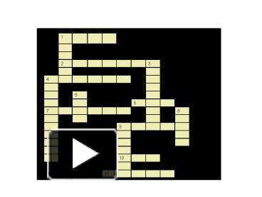 Crossword Puzzle 120706 presentation | free to view