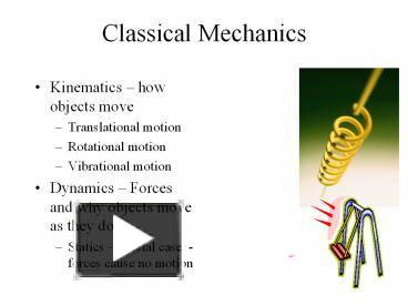 Classical Mechanics presentation | free to view