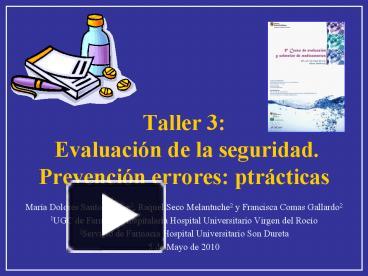 PPT – Taller 3: Evaluaci PowerPoint presentation | free to download ...