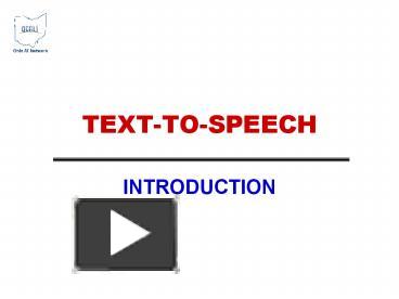 TEXT-TO-SPEECH presentation | free to view