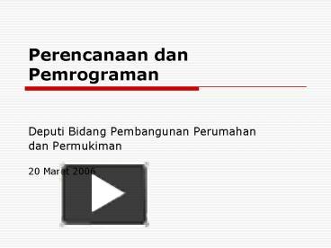 PPT – Perencanaan dan Pemrograman PowerPoint presentation | free to ...