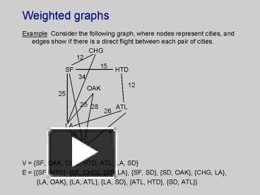 Weighted graphs presentation | free to download