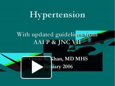 Hypertension With updated guidelines from AAFP presentation | free to ...