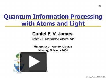 Quantum Information Processing with Atoms and Light presentation | free ...