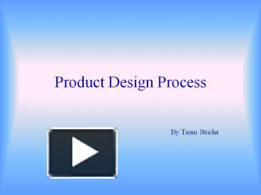 Product Design Process presentation | free to download