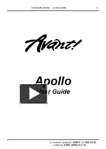 PPT – Apollo PowerPoint presentation | free to view - id: 52b05e-OGY0Z