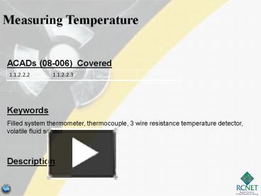 Measuring Temperature presentation | free to view