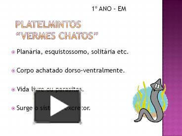 PLATELMINTOS presentation | free to view