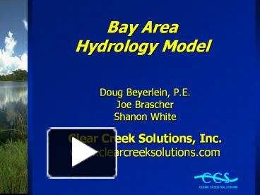 PPT – Bay Area Hydrology Model PowerPoint presentation | free to ...