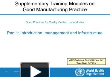 GMP Updated Training Modules presentation | free to view