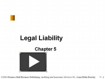 PPT – Legal Liability PowerPoint presentation | free to download - id ...