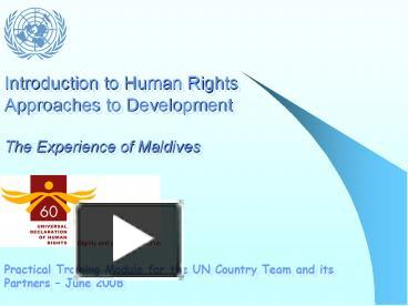 Introduction to Human Rights presentation | free to view