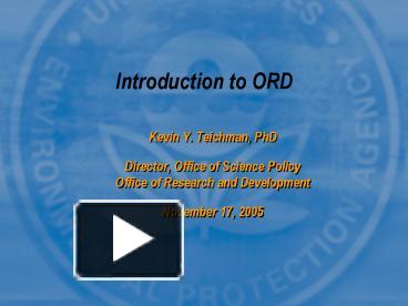 PPT – Introduction to ORD PowerPoint presentation | free to view - id ...