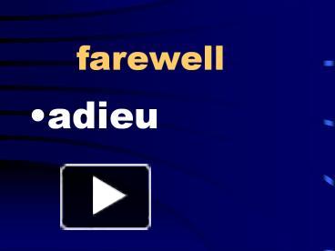 farewell presentation | free to download