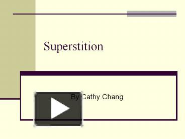 Superstition presentation | free to download
