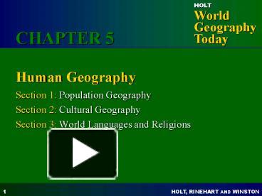 PPT – Human Geography PowerPoint presentation | free to download - id ...
