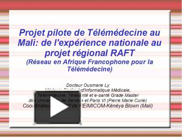 PPT – Docteur Ousmane Ly PowerPoint presentation | free to view - id ...