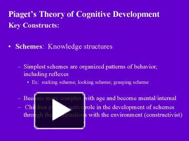 PPT – Piaget PowerPoint presentation | free to download - id: 53776b-ZjEyM