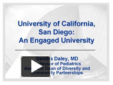 PPT – University of California, San Diego: An Engaged University ...