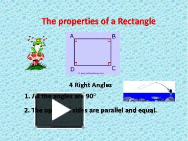 The properties of a Rectangle presentation | free to download
