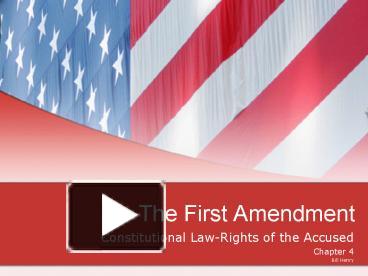 The First Amendment presentation | free to view