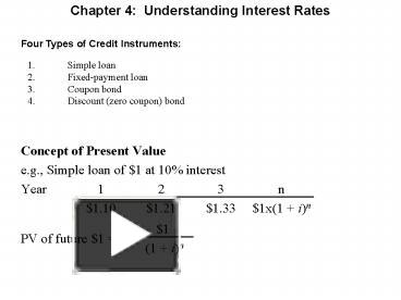 PPT – Chapter 4: Understanding Interest Rates PowerPoint presentation ...