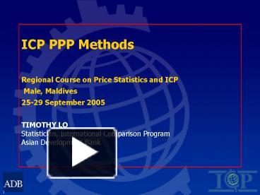 PPT – ICP PPP Methods PowerPoint presentation | free to view - id ...