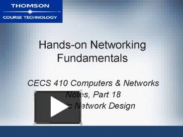 Handson Networking Fundamentals presentation | free to view