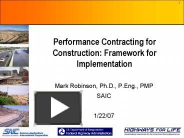 PPT – Performance Contracting for Construction: Framework for ...