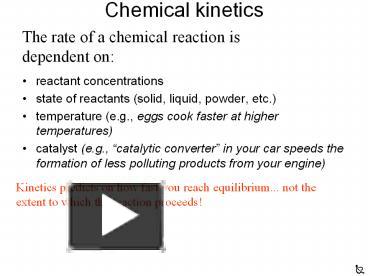 Chemical kinetics presentation | free to download