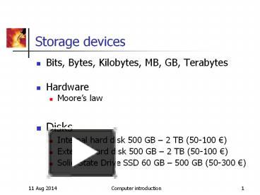 PPT – Storage devices PowerPoint presentation | free to view - id ...