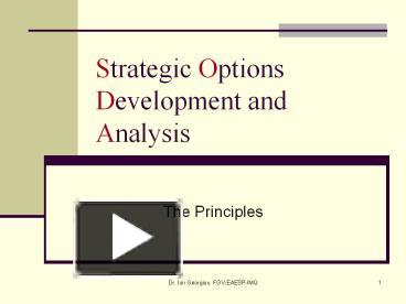 Strategic Options Development and Analysis presentation | free to view