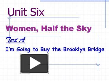 PPT – Unit Six PowerPoint presentation | free to view - id: 54081-ZDc1Z