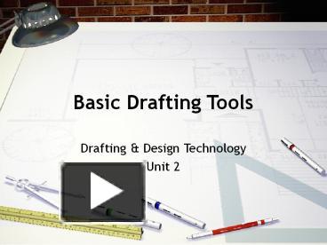 Basic Drafting Tools presentation | free to download